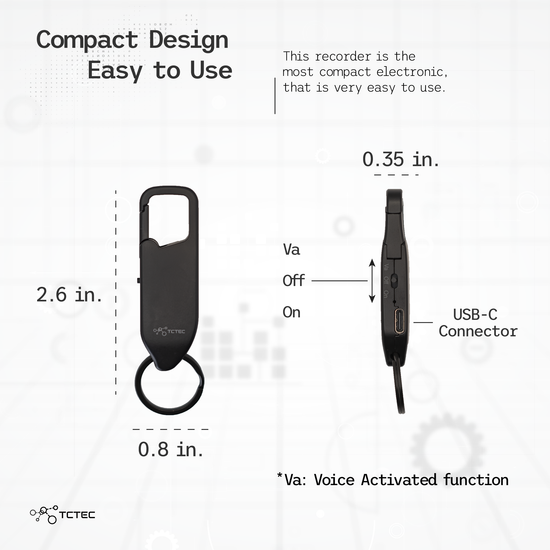 Keychain Voice Recorder | Secret Hidden Microphone – TCTEC® Innovation